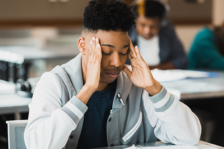Anxious Student High School