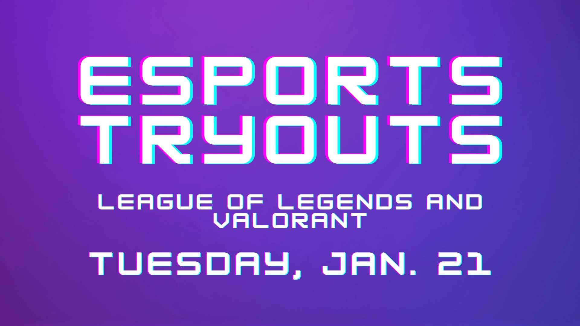 Esports Tryouts