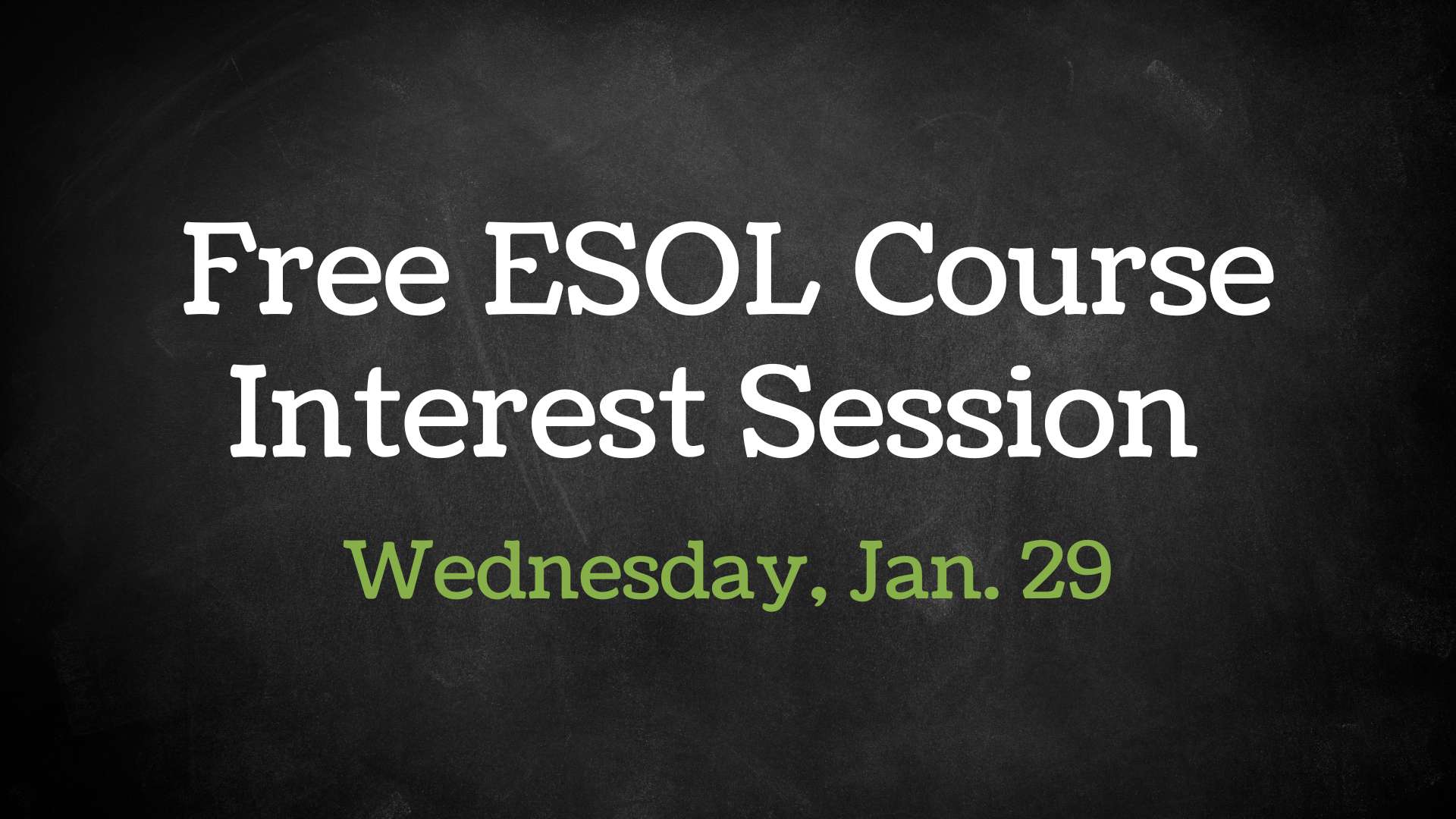 Free ESOL Course Interest Session