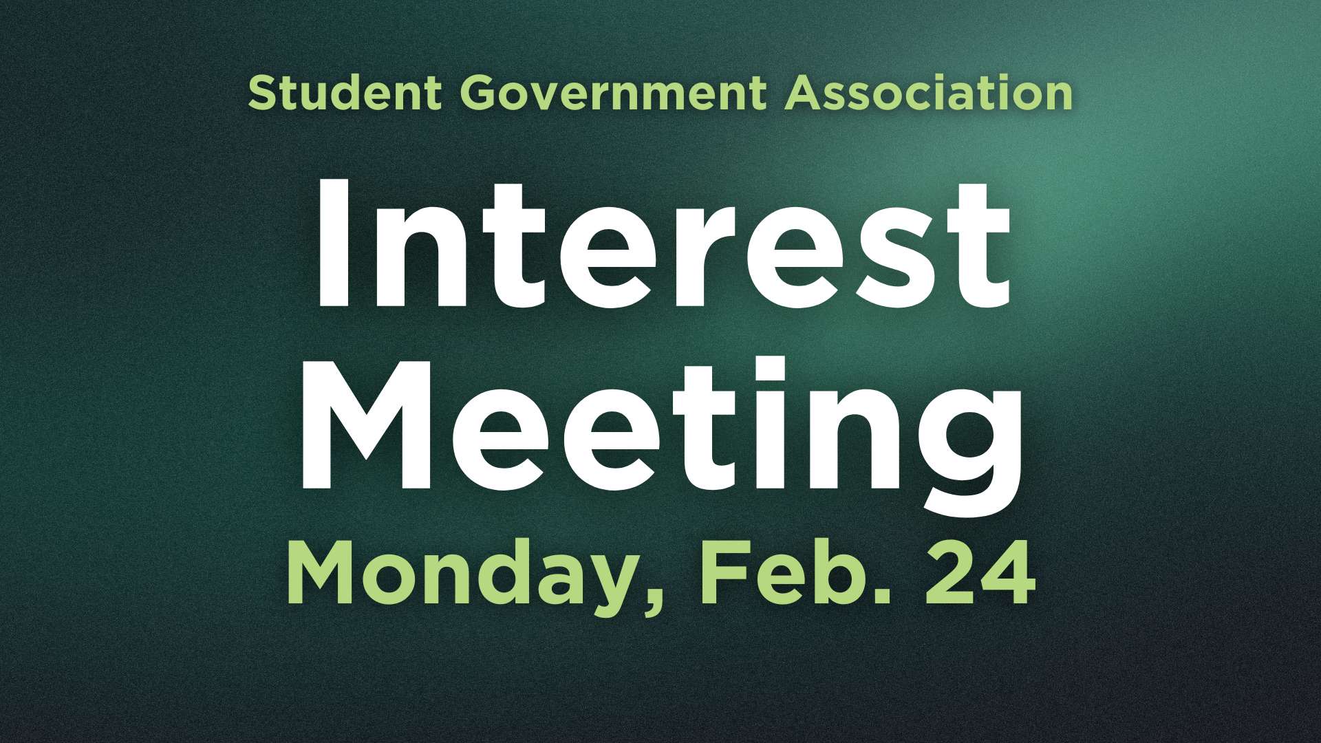 SGA Interest Meeting
