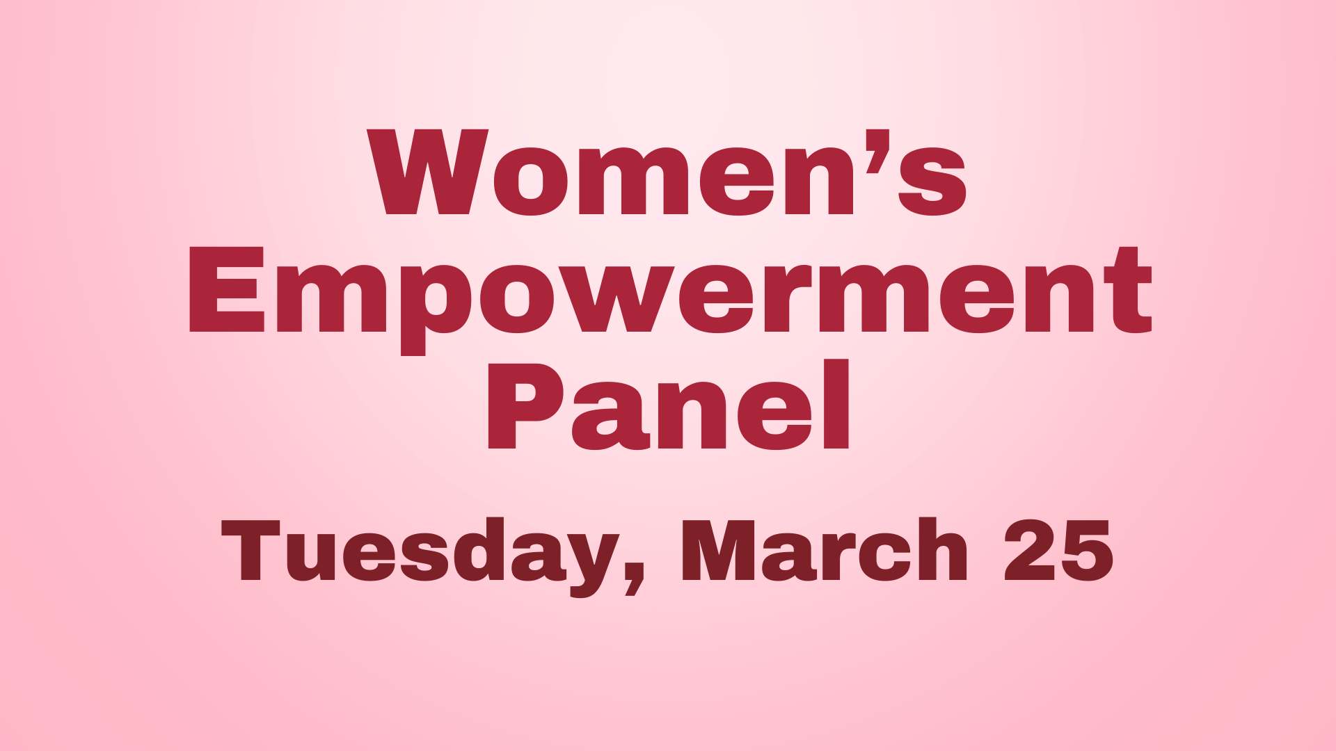 Women’s Empowerment Panel