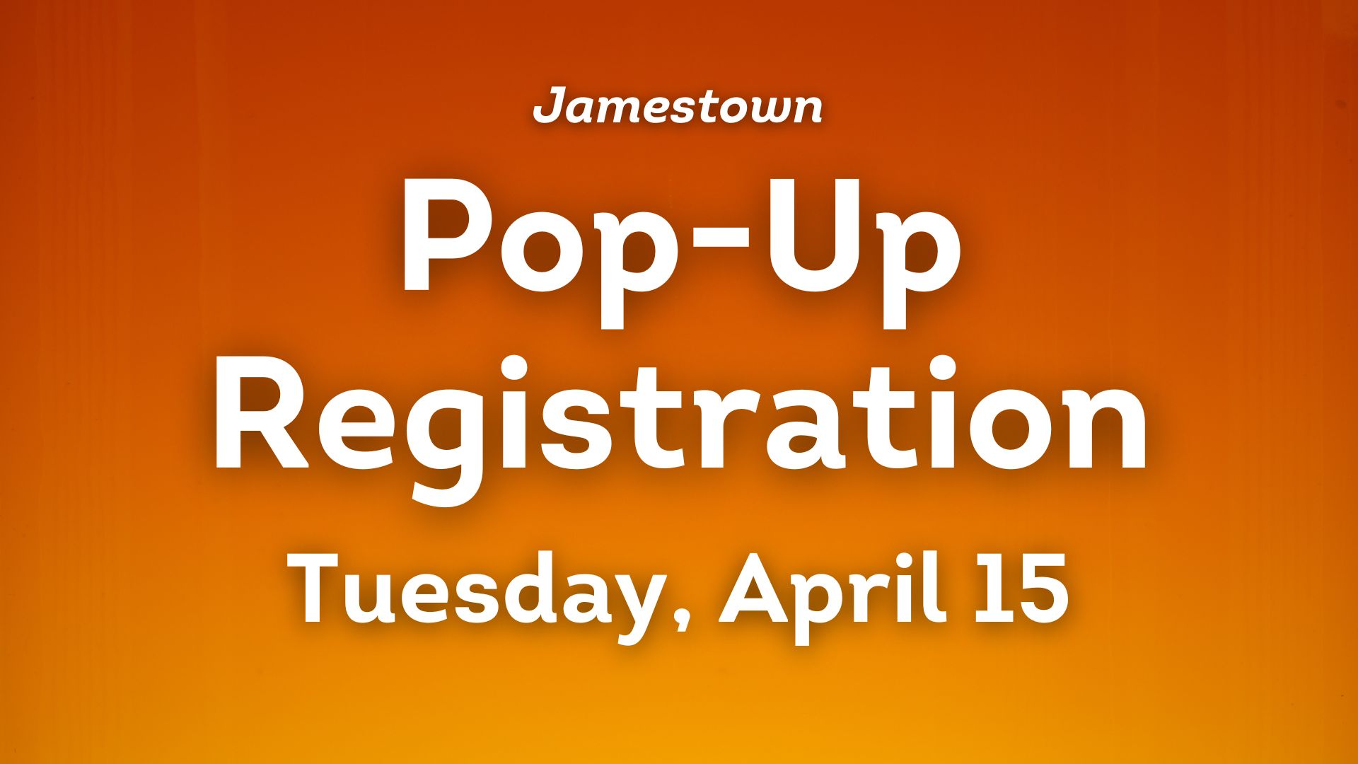 Pop-Up Registration