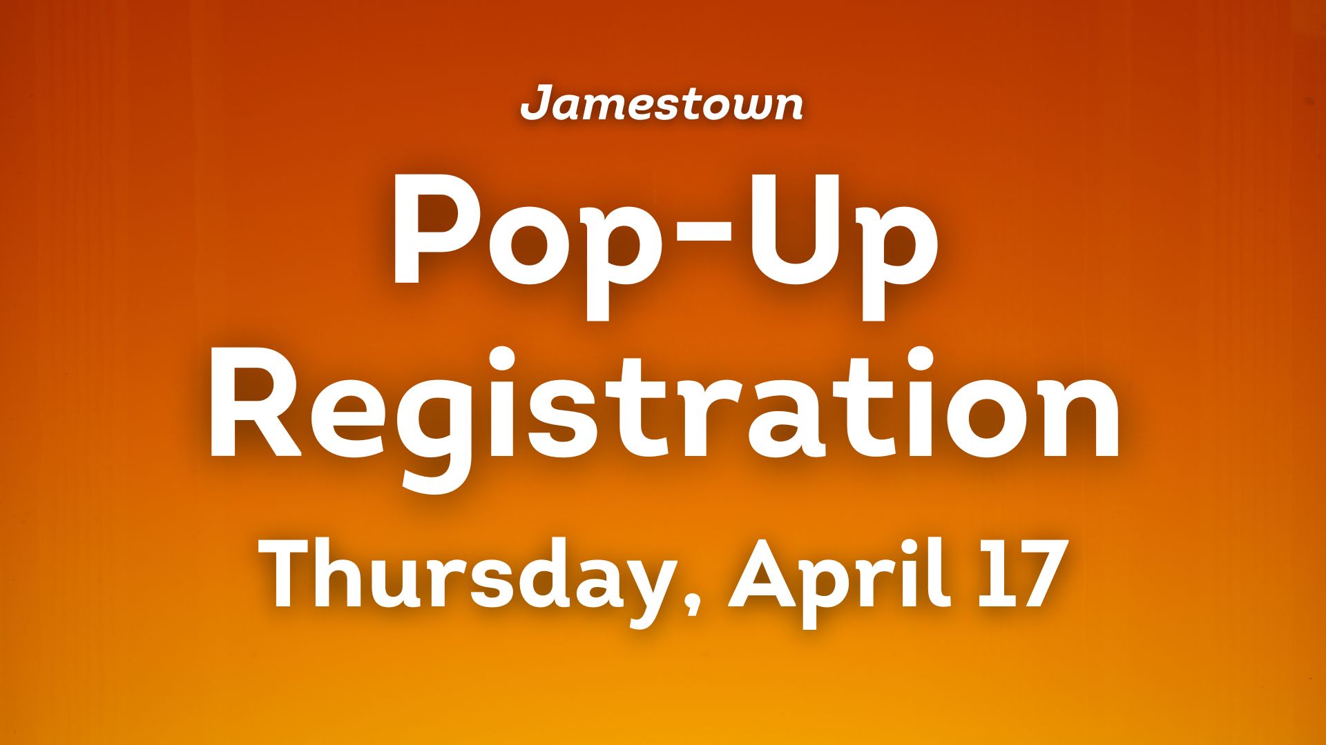 Pop-Up Registration