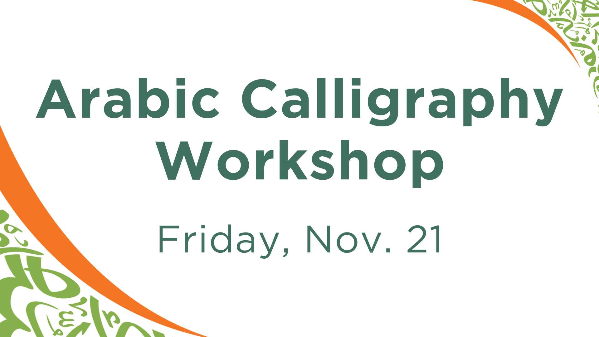 Arabic Calligraphy Workshop